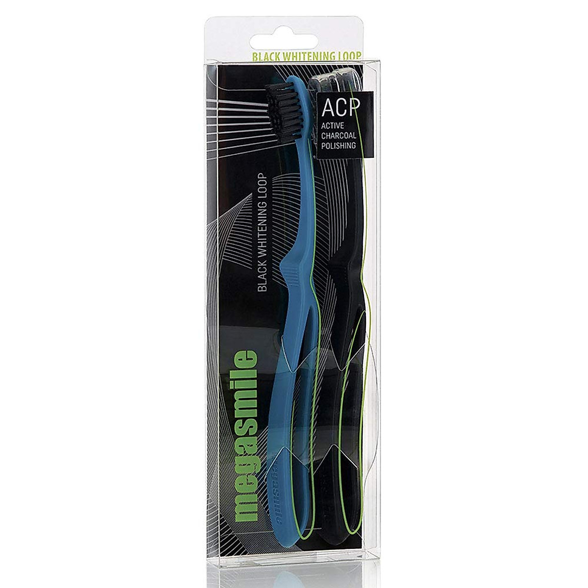 megasmile Black Loop WHITENING TOOTHBRUSHES (Duo Pack)