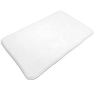 Chicago Skyline Bath Mat, City of Chicago Flag with High Rise Buildings Scenery National, Soft Flannel Non-Slip Carpet Bedroom Kitchen Floor Door Mats,Red White20 x32