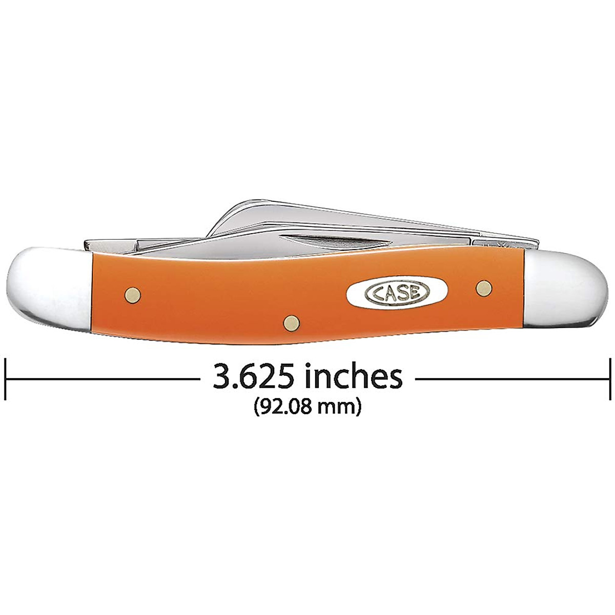Case WR XX Pocket Knife Orange Synthetic Medium Stockman Item #80509 - (4318 SS) - Length Closed: 3 5/8 Inches