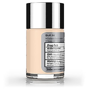 Neutrogena Healthy Skin Liquid Makeup Foundation, Broad Spectrum SPF 20 Sunscreen, Lightweight & Flawless Coverage Foundation with Antioxidant Vitamin E & Feverfew, 30 Buff, 1 fl. oz