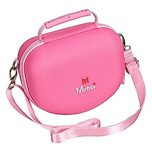 Mchoi Hard Carrying Case Suitable for Riwbox CT-7 Pink/for Jack CT-7S Cat Green 3.5mm/ for iClever IC-HS01 Bluetooth Wireless Over-Ear Headphones Headset for Kids Travel Protective Case, Case Only