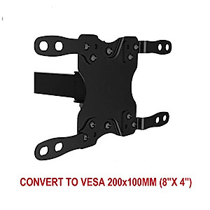 Mount Plus 201P Adapter Bracket Convert VESA 100x100mm to VESA 200x200mm and 200x100mm (Fits Most 23" to 42" Flat Panel TV)