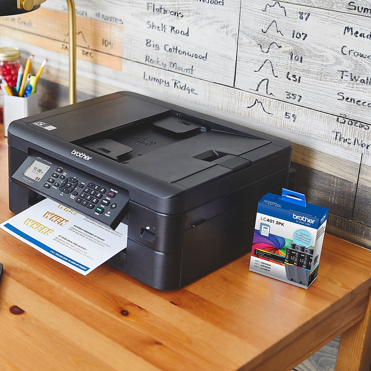 Brother Genuine LC401 Standard Yield 3-Pack Ink Cartridges â€“ Includes 1 Cartridge Each of Cyan, Magenta and Yellow , 3 Count (Pack of 1)