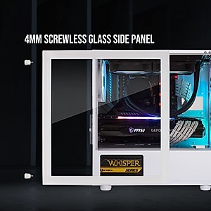 BitFenix Nova Mesh mATX (Micro ATX, Mini ITX) High Airflow PC Gaming Case ARGB Edition White, 3 x ARGB Fans Pre-Installed, 240mm AIO Support at Top, GPU Length Support Up to 345mm (Micro ATX, White)