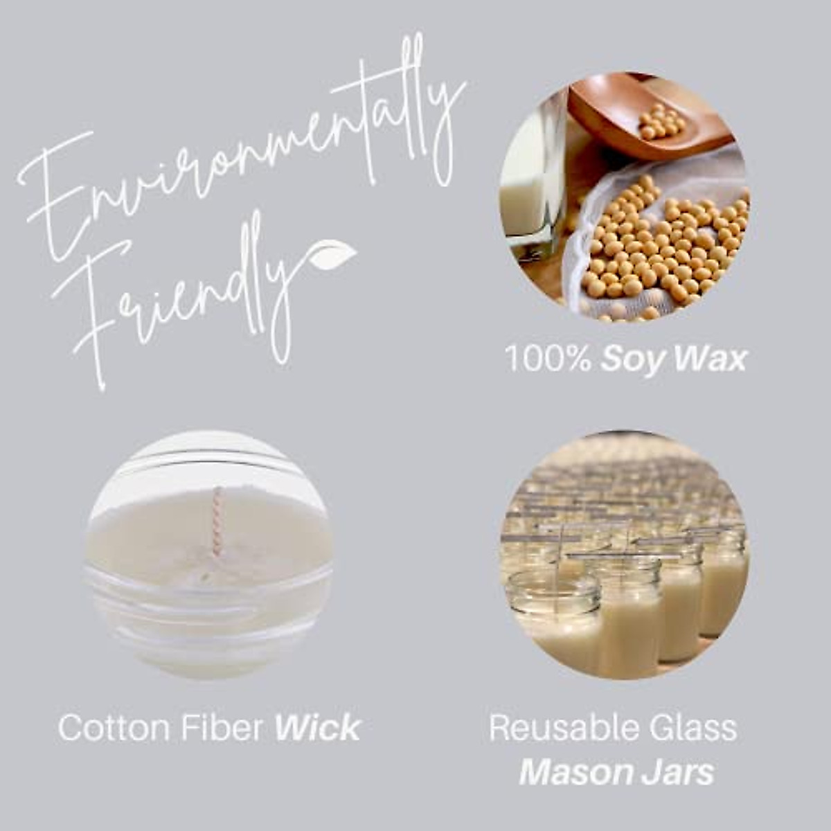 Nika's Home Fresh Linen Soy Candle 12oz Mason Jar Non-Toxic Natural White Soy Handmade, Long Burning 50-60 Hours Highly Scented All Natural, Clean Burning Candle Gift Décor