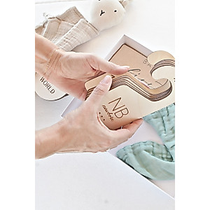 Baby Gift Box - Baby Gift Set Including Milestones Set, Baby Closet Dividers, Bunny, Teether+Blankie and Outfit Keepsake (Ultimate 5-Pack Gift Set)…