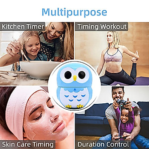 Dolovemk Kitchen Timer,Analog Timer,60 Minute Wind Up Timer Egg Timer-Loud Ring Timers,No Batteries Required 100% Mechanical (Owl)