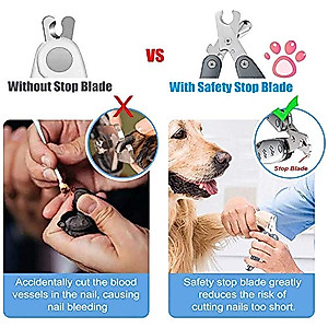 Quiet Sharp Dog Nail Clippers for X Large Medium Small Size Breed, Heavy Duty Metal Dog Nail Trimmers for Dogs < 200Lbs