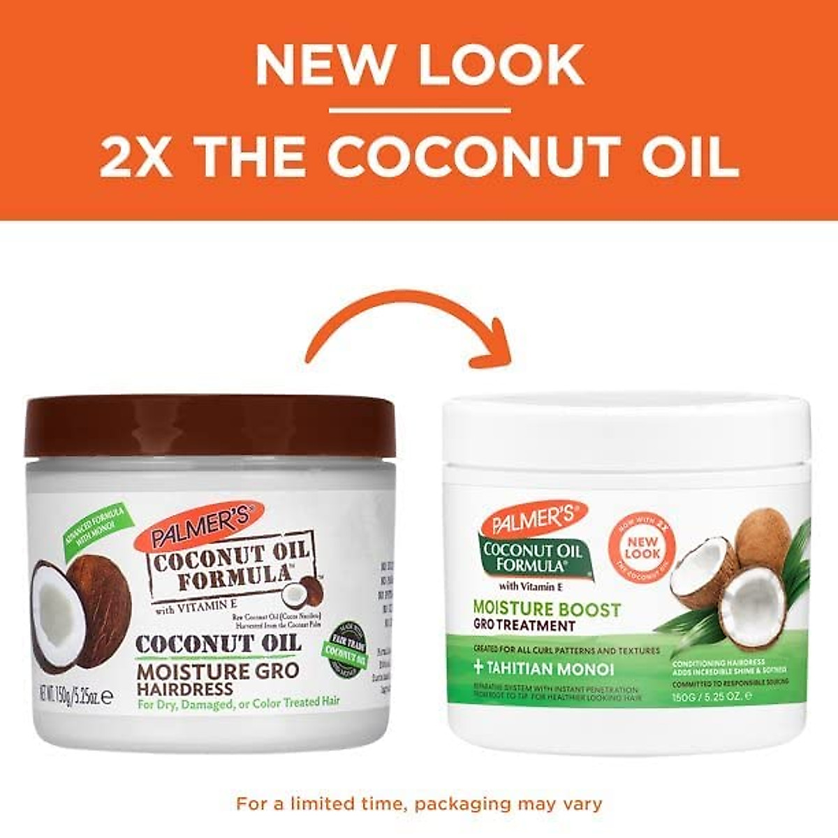 Palmers Coconut Oil Moisture Gro Hairdress Jar 5.25 Ounce (155ml) (Value Pack of 3))