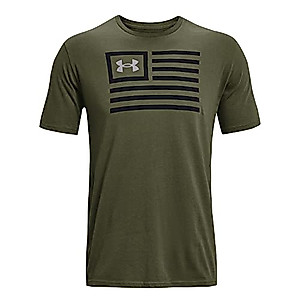 Under Armour Men's Freedom Chest Graphic Short Sleeve T-Shirt, (390) Marine OD Green / / Black, 3X-Large