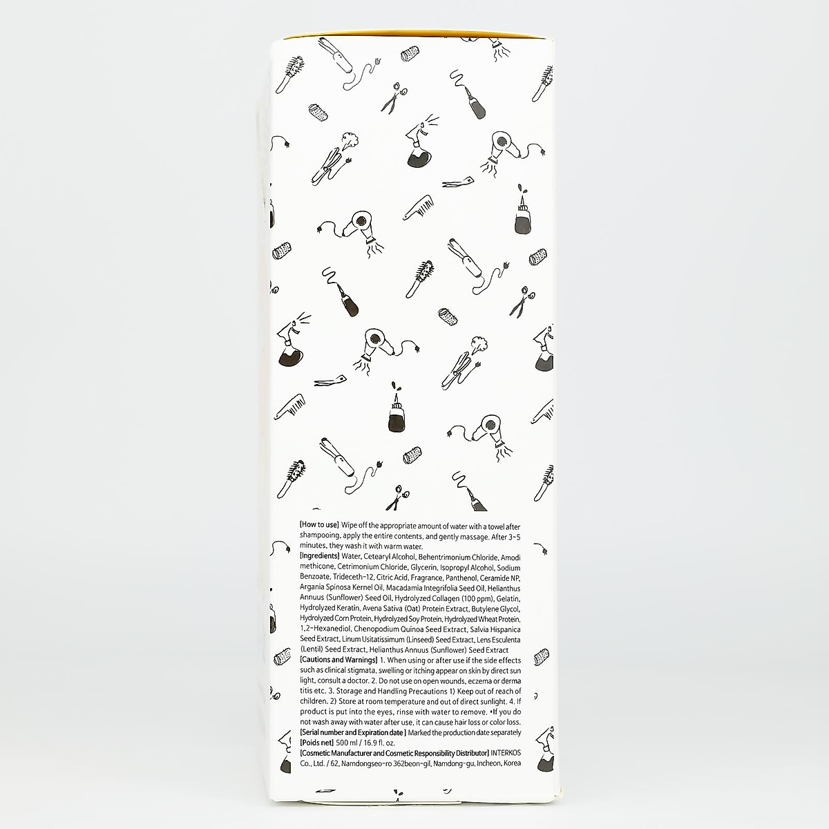 Elizavecca Collagen Coating Hair Treatment Rinse 500ml - Moisturizing Conditioner for Dry Damaged Hair