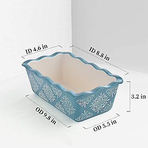 Wisenvoy Bread Pan Loaf Pan Ceramic Loaf Pans for Baking Bread Meatloaf Pan Nonstick Bread Pans for Baking Loaf Pans