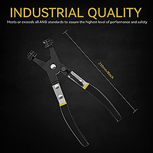 Renekton Hose Clamp Plier Swivel Flat Band for Removal and Installation of Flat-Band or Ring-Type Hose Clamps