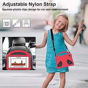 ESSTORE Kids Case Compatible with Samsung Galaxy Tab S9+/S9 FE+/S8+/S7 FE/S7+ 12.4 inch Shockproof Children Friendly EVA Foam Protective Stand Handle Cover with Shoulder