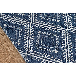 Erin Gates by Momeni Easton Pleasant Navy Hand Woven Indoor Outdoor Area Rug 7'6" X 9'6"