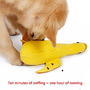 Plush Dog Toys Resistant Dog Chew Toys Duck Shape Squeaky-Dog Toys for Tug of War Small Puppy and Medium Dog Toys Puppy Dog Chew Toy Cute Duck Shape Plush Squeaky-Dog Toy Nice Home Gift for Pets