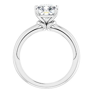 10K Solid White Gold Handmade Engagement Ring 2.5 CT Cushion Cut Moissanite Diamond Solitaire Wedding/Bridal Rings for Women/Her Propose Ring (4)