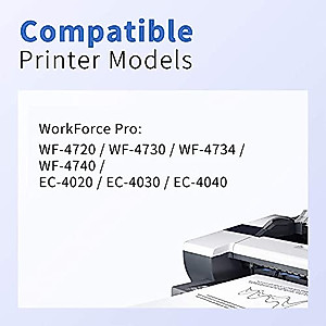 802XL Ink Cartridge Remanufactured Ink Cartridge Replacement for Epson 802XL 802 XL for Workforce Pro WF-4720 WF-4730 WF-4740 WF-4734 EC-4020 EC-4040 Printer (2 802 Black 1 802XL Cyan Magenta Yellow)