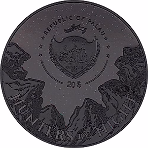 2021 DE Hunters by Night PowerCoin Eagle Owl 5 Oz Silver Coin 20$ Palau 2021 Proof