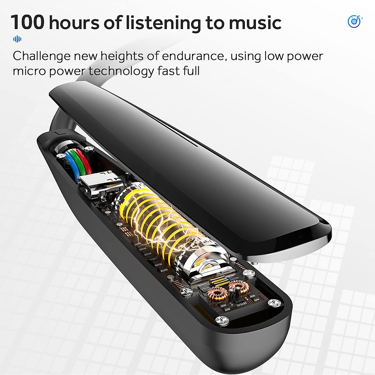 Y10 Wireless Neckband Headphones w/Mic in-Ear Magnetic Earphone,Crystal-Clear Calls, Fast Charging, Foldable & Lightweight Build, IPX4 Sweatproof Deep Bass Headset for Phone Call Music Sports