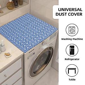 2PCS 25.6'' x 23.6'' Washer and Dryer Covers for the Top,Non-Slip Dryer Top Protector Mat,Dust-Proof Rubber Washing Machine Mat Cover for Top Protection