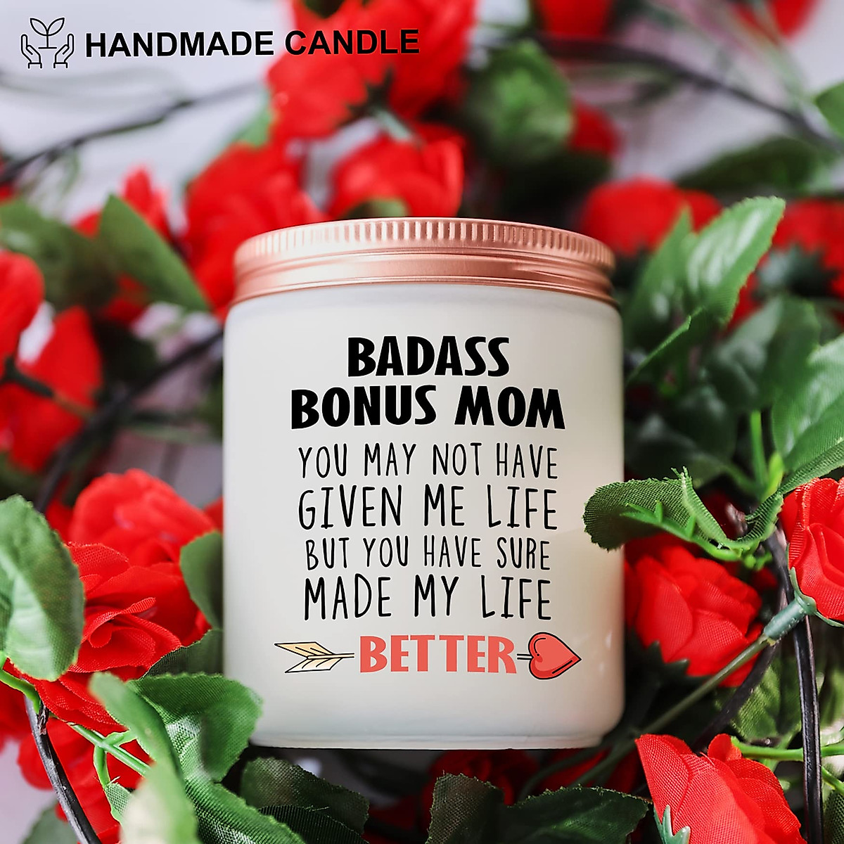 Bonus Mom Gifts- Mother in Law, Stepmom, Step Mom Birthday Christmas Mothers Day Gifts- Funny Best Candle Gift Ideas for Boyfriends Mom, Girlfriends Mom, Adopted Mom from Daughter Son
