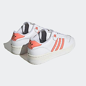adidas Originals Women's Rivalry Low Sneaker, White/Coral Fusion/Gold Metallic, 8.5