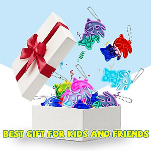 The Hedgehog Birthday Party Favors Supplies for Kids, 20 Pcs Pop Keychains Bulk Bubble Gift Pack for Boys Girls, Stress Relief and Anti-Anxiety Set for Puzzle Games Treats Bag Pinata Stuffers Classroom School Rewards