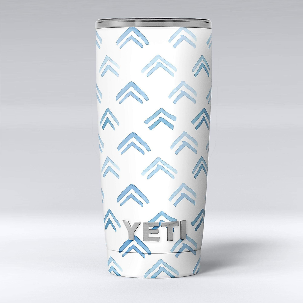 Design Skinz The Blue Upwards Arrow Pattern - Skin Decal Vinyl Wrap Kit Compatible with The Yeti Rambler Cooler Tumbler Cups