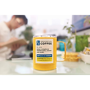 Wild Eye Designs Insulated Insulated Stainless Steel Double Wall Mug with Lid - RX Style 14 Fluid Oz