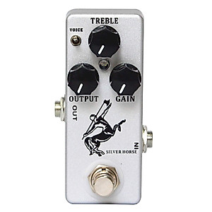 YMUZE Moskyaudio Mini Silver Horse Effect Pedal Overdrive Pedal for Electric Guitar