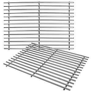 Lineslife 17.3" Cooking Grill Grate for Weber Genesis, Stainless Steel Gas Grill Grid Replacement for Outdoor, Camping, BBQ, 2PC