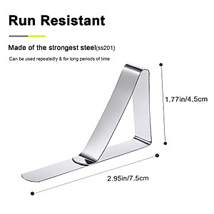 30 Pcs Tablecloth Clips, Picnic Table Clips, Stainless Steel Tablecloth Clips Ideal Table Cloth Cover Clamps for Home Outdoor Tables, Kitchen, Restaurant, Weddings, Picnic, Patio, Birthday Party