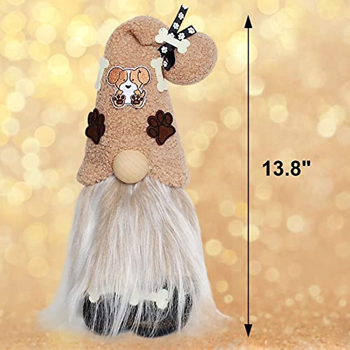 13.8" Dog Bones Gnomes Decorations for Home, Cute Gnome Plush Tiered Tray Decor, Handmade Gnome Faceless Doll Gnomes Decorations for Home Decor Mother's Day Father's Day Christmas Birthday Gift (A)