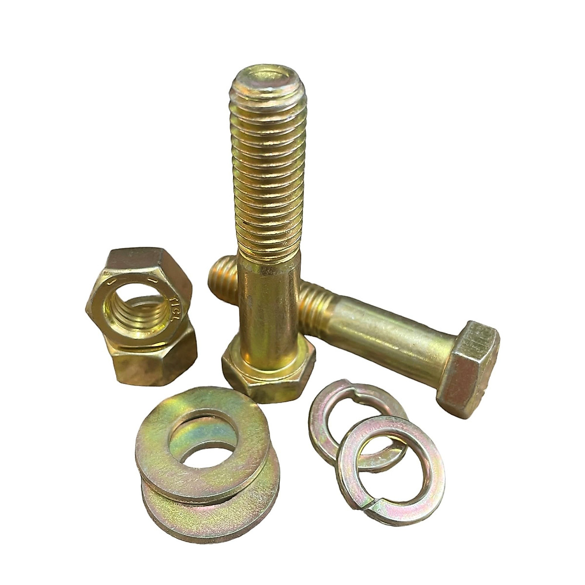 M&M Fasteners 1,250 Piece Grade 8 Coarse Thread Nut Bolt Hex Bolt Hex Head Cap Screw & Washer Assortment with Metal Drawer