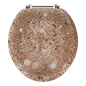 Ginsey Home Solutions Round Resin Toilet Seat, Sea Isle Standard , 59681