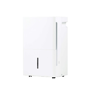 GE 35 Pint Portable Room Dehumidifier with Humidistat & 3 Fan Speeds for Bathroom, Bedroom, Basement, and Home Very Damp Spaces, White (Renewed)