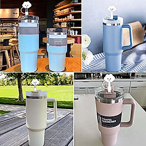 XANGNIER Cloud Straw Covers Cap for Stanley Cup,4 Pcs 9-10 MM Silicone Drinking Straw Topper Plug for Stanley 30&40 Oz Tumbler,Straw Tip Covers for Stanley Cups Accessories,Cloud Shape Straw Protector