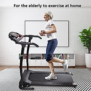 AW Folding Electric Treadmill Portable Running Walking Treadmill with LCD Display Easy Assembly for Home Cardio Exercise