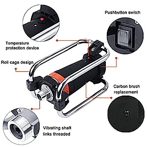 BIZOEPRO Hand Held Electric Power Concrete Vibrator 1500W 2HP 16000rpm Concrete Vibrabrater Portable Construction Pencil Vibrator 4.5M(14-3/4feet) Remove Air Bubbles Level Tool