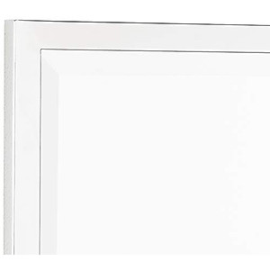 Head West Brushed Chrome Framed Bathroom Mirror - Beveled Edge Rectangle Vanity Mirror - Modern Living Room Accent and Home Decor with Vertical and Horizontal Mount - 24" x 30"