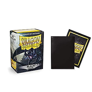 5 Packs Dragon Shield Classic Black Standard Size 100 ct Card Sleeves Value Bundle! …