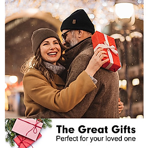 Wmcaps Winter Beanie for Men Women, Fleece Lined Beanie Soft Warm Knit Hat Ski Stocking Cuffed Cap (Grey)