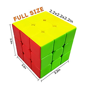 INTEGEAR Speed Cube 3x3 Stickerless with Stand and Tutorial – Easy Turning, Smooth Play, Durable Magic Puzzle Toy for Kids and Adults