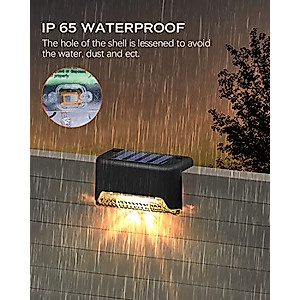 KIALUSH Deck Lights Solar Powered, 20 Pack Solar Deck Lights Outdoor Waterproof Led， Step Lights Solar Powered Used Outside, Solar Lights for Deck, Stairs, Patio Fence, Garden, Tiny Led Step Lights