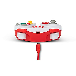 PowerA Wired GameCube Style Controller for Nintendo Switch - Mario, Gamepad, Wired Video Game Controller, Gaming Controller, GameCube Controller - Nintendo Switch