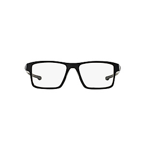 Oakley Men's OX8040 Rectangular Prescription Eyewear Frames, Satin Black, 54mm