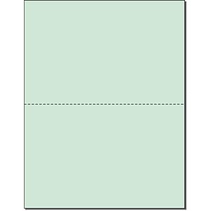NextDayLabels - Pack of 500 Sheets, 8-1/2 x 11" Letter Size Perforated Paper (Green, Perf @ 5-1/2")