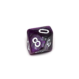 Ten Count Purple and Grey Granite D10 Collection - 10 Count Pack of Matching Numbered 10 Sided Dice - Perfect for Tabletop War Games, RPGs, and Educational Use