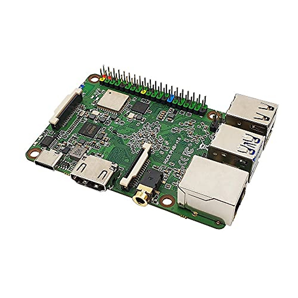 youyeetoo Rock PI 4 Model B SBC Basc RK3399 OP1 Onboard WLAN Bluetooth 5.0 (Rock Pi 4 Model B Plus 4GB LPDDR4 RAM onboard 64GB EMMC)